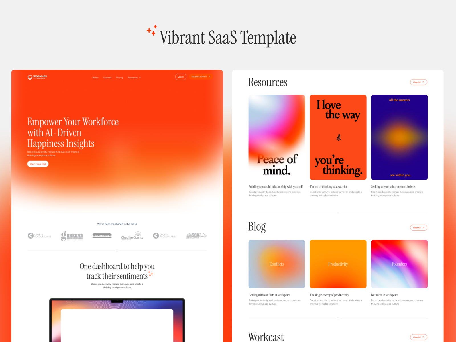 Work Joy : Free SaaS Website Template by Omakase — Framer Marketplace