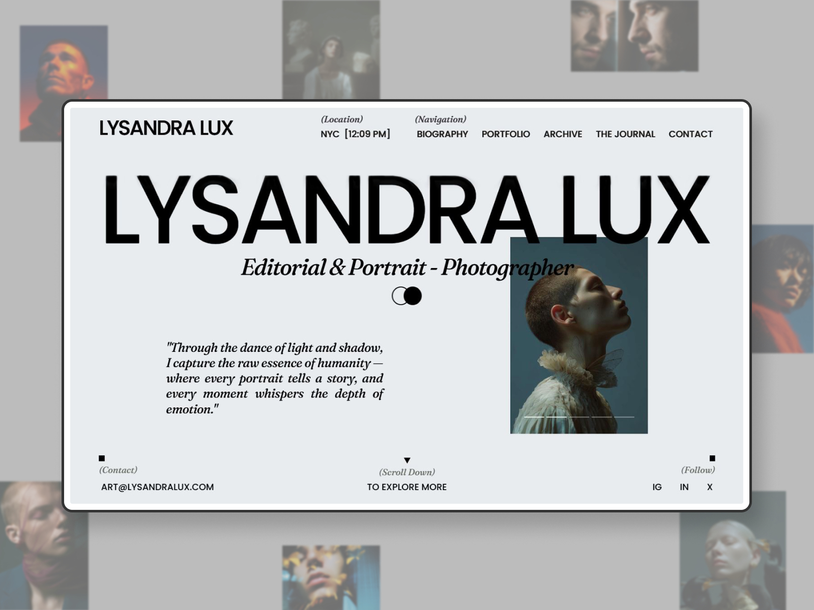 LYSANDRA: Responsive Photography Website Template by Jenkate MW ...