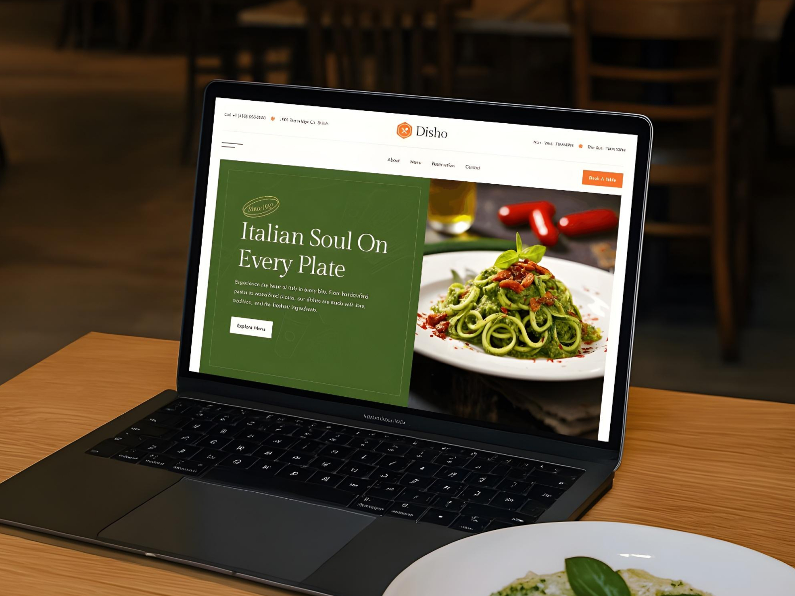 Disho: Responsive Restaurant Website Template by Framerbite — Framer ...
