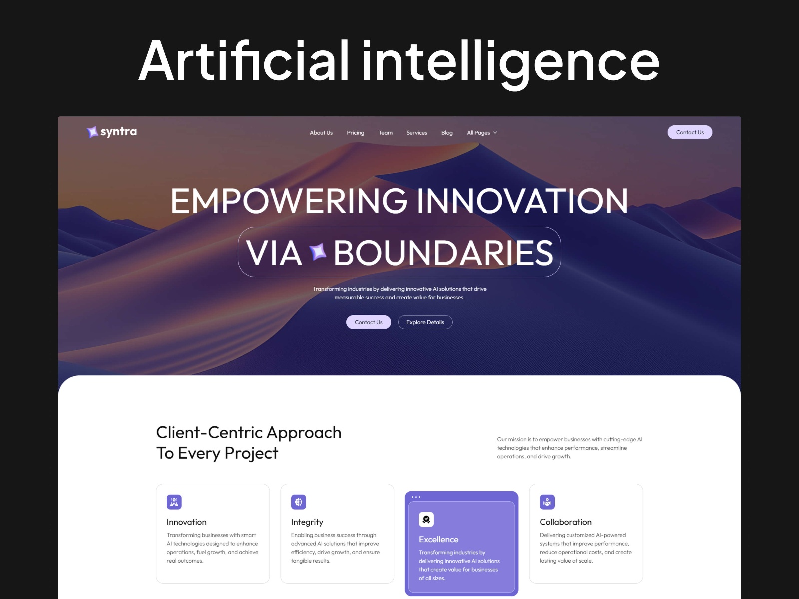 Syntra: Responsive AI Website Template by fourtwelve — Framer Marketplace