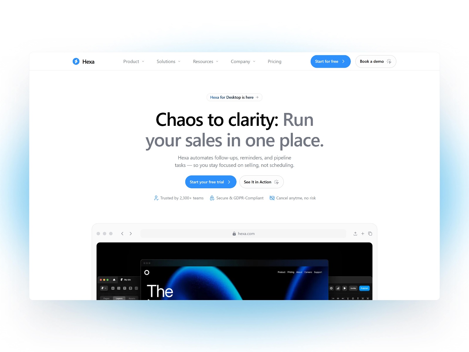 Hexa: Responsive SaaS Website Template by Eric Kimani — Framer Marketplace