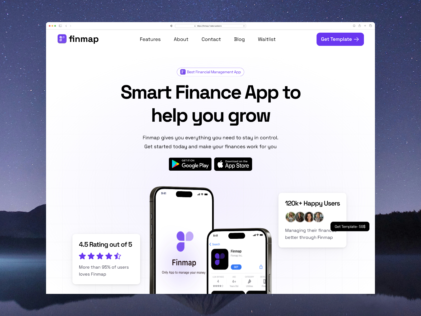 Finmap: Free SaaS Website Template by Framigo Studio — Framer Marketplace