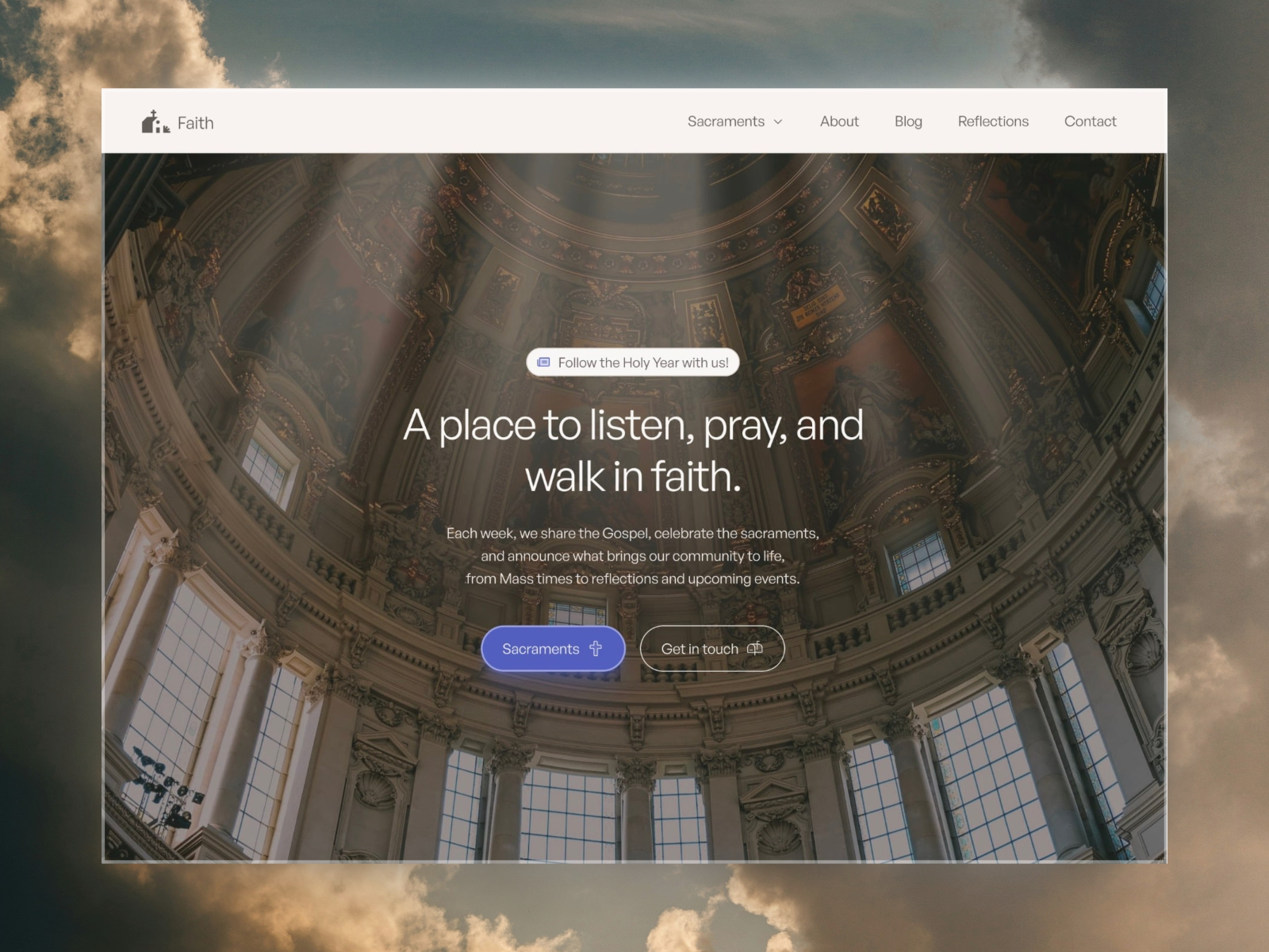Faith: Responsive Blog Website Template by Yohann Varillon — Framer ...