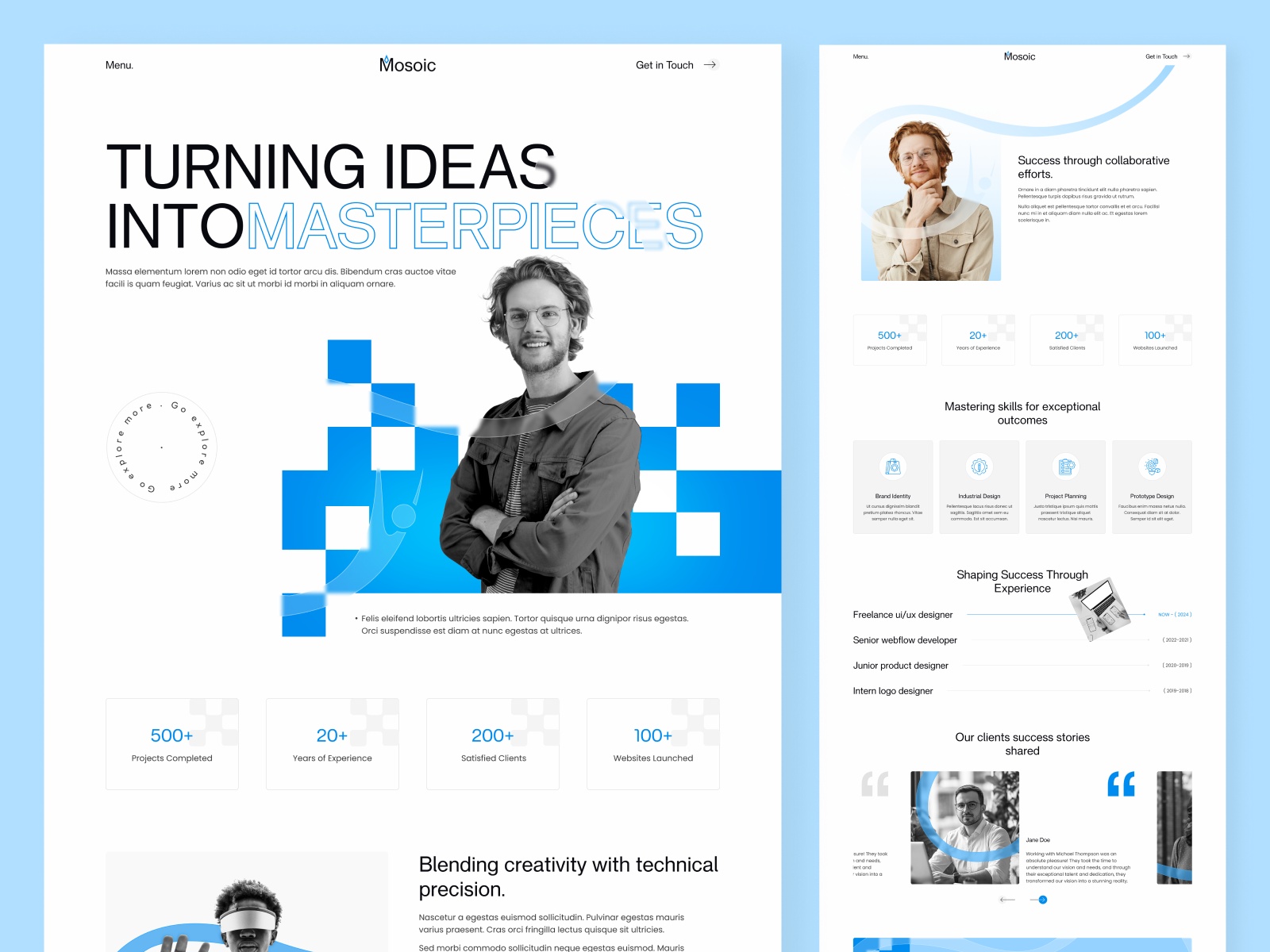Mosoic: Free Portfolio Website Template by SN-Studio — Framer Marketplace