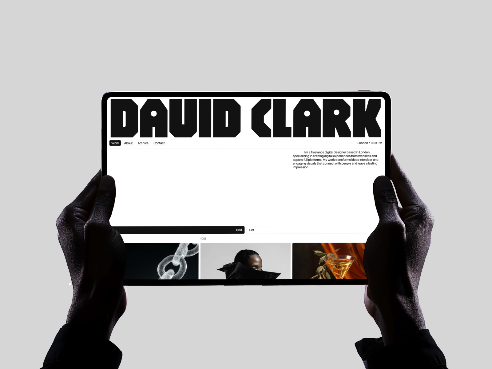 David Clark: Responsive Portfolio Website Template by Mata Nguyen ...