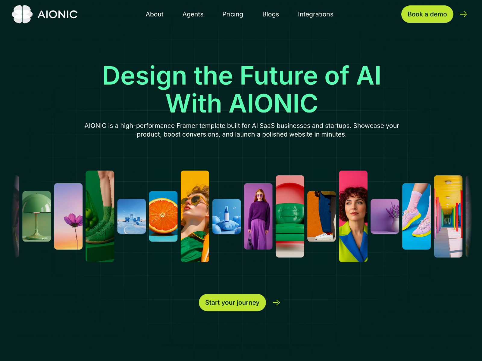 A-IONIC: Free SaaS Website Template by Ulvin — Framer Marketplace