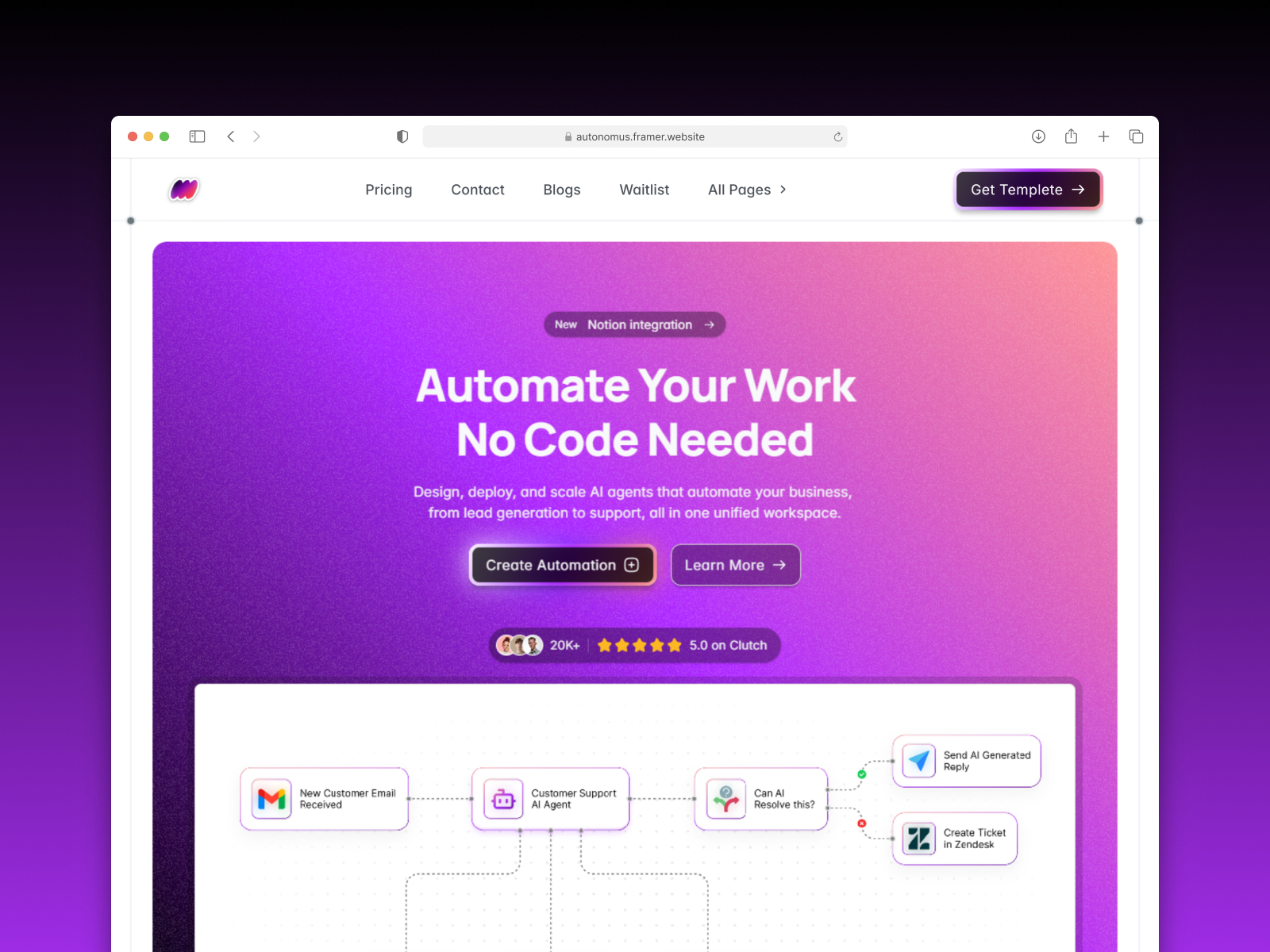 Autonomus: Responsive SaaS Website Template by Trushar Radadiya ...