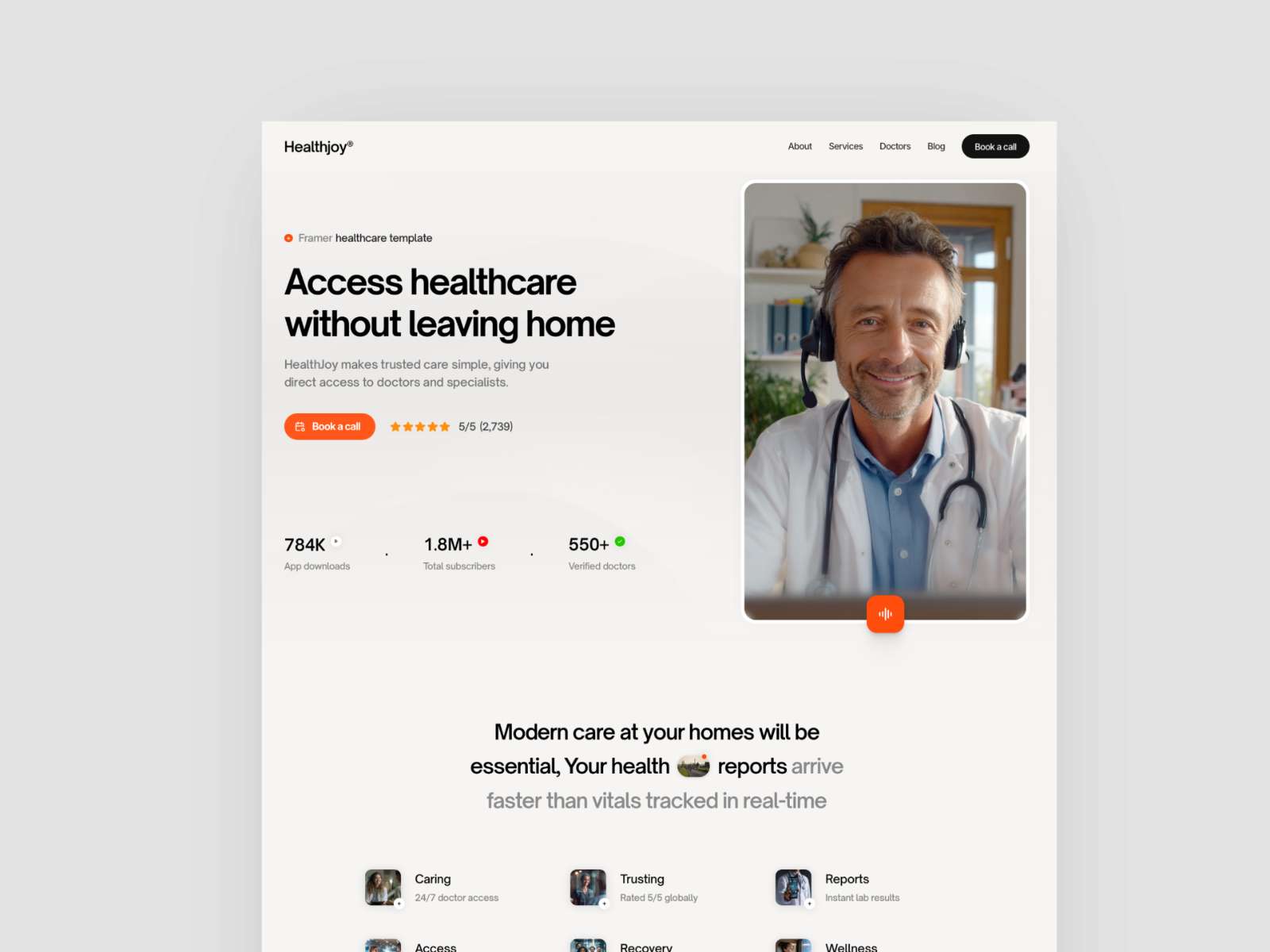 Heaalthjoy: Free Health Website Template by Insert Supply — Framer ...