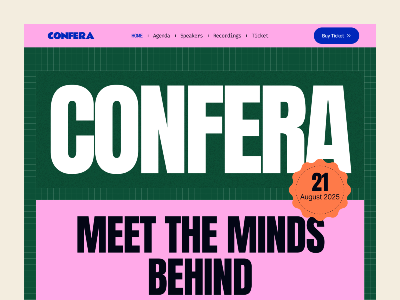 Confera: Responsive Conference Website Template by FramerZe — Framer Marketplace