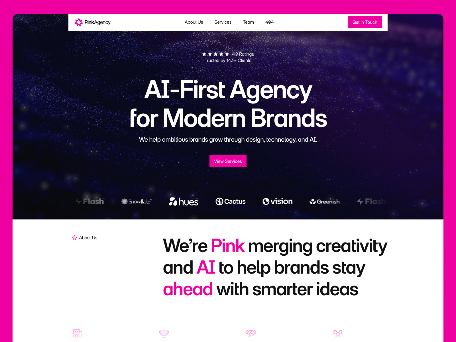 Pink: Free Agency Website Template by Shah Rukh Qureshi — Framer ...