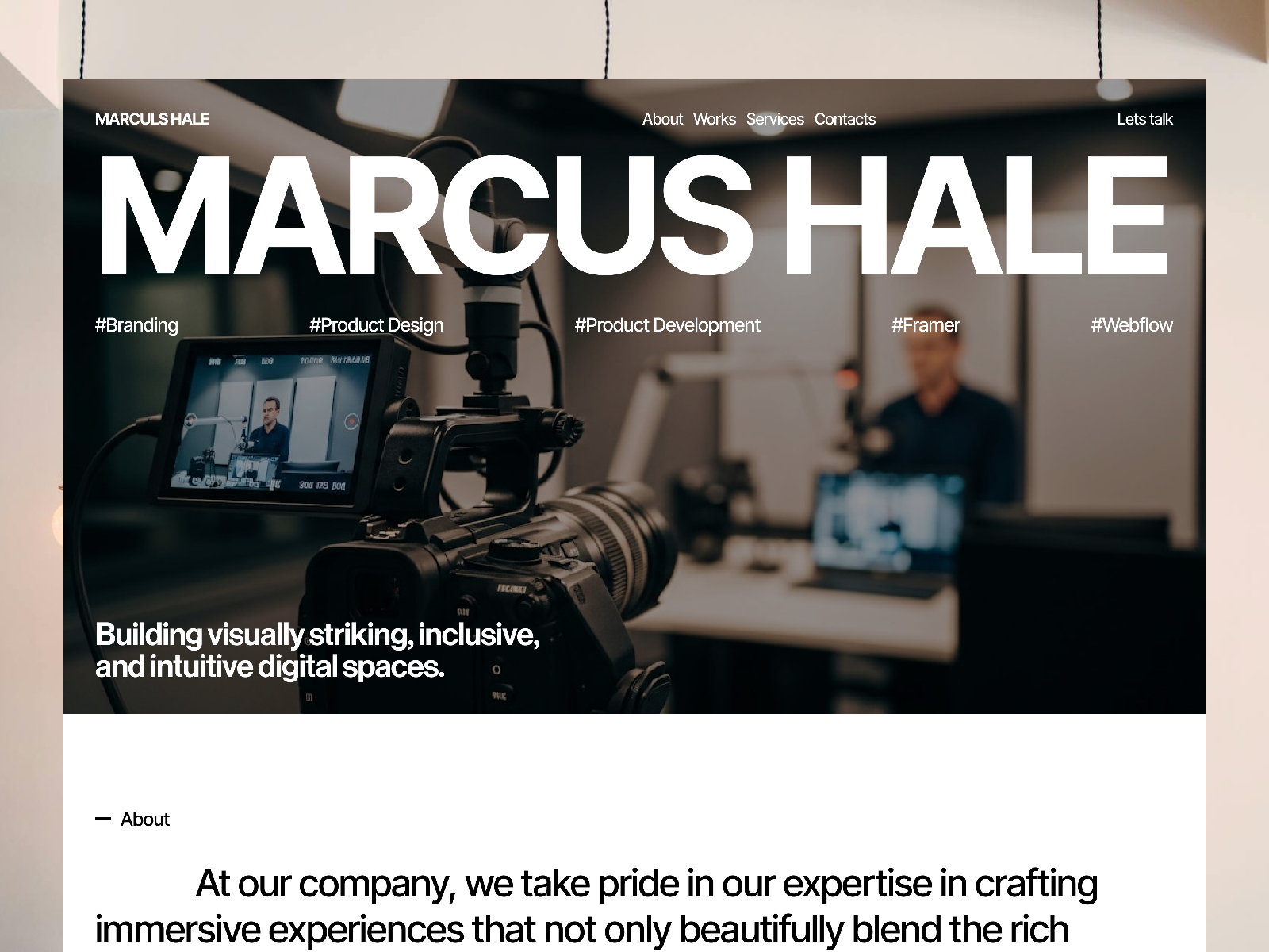 Marcus Hale: Free Portfolio Website Template by Olaide Lawal — Framer Marketplace