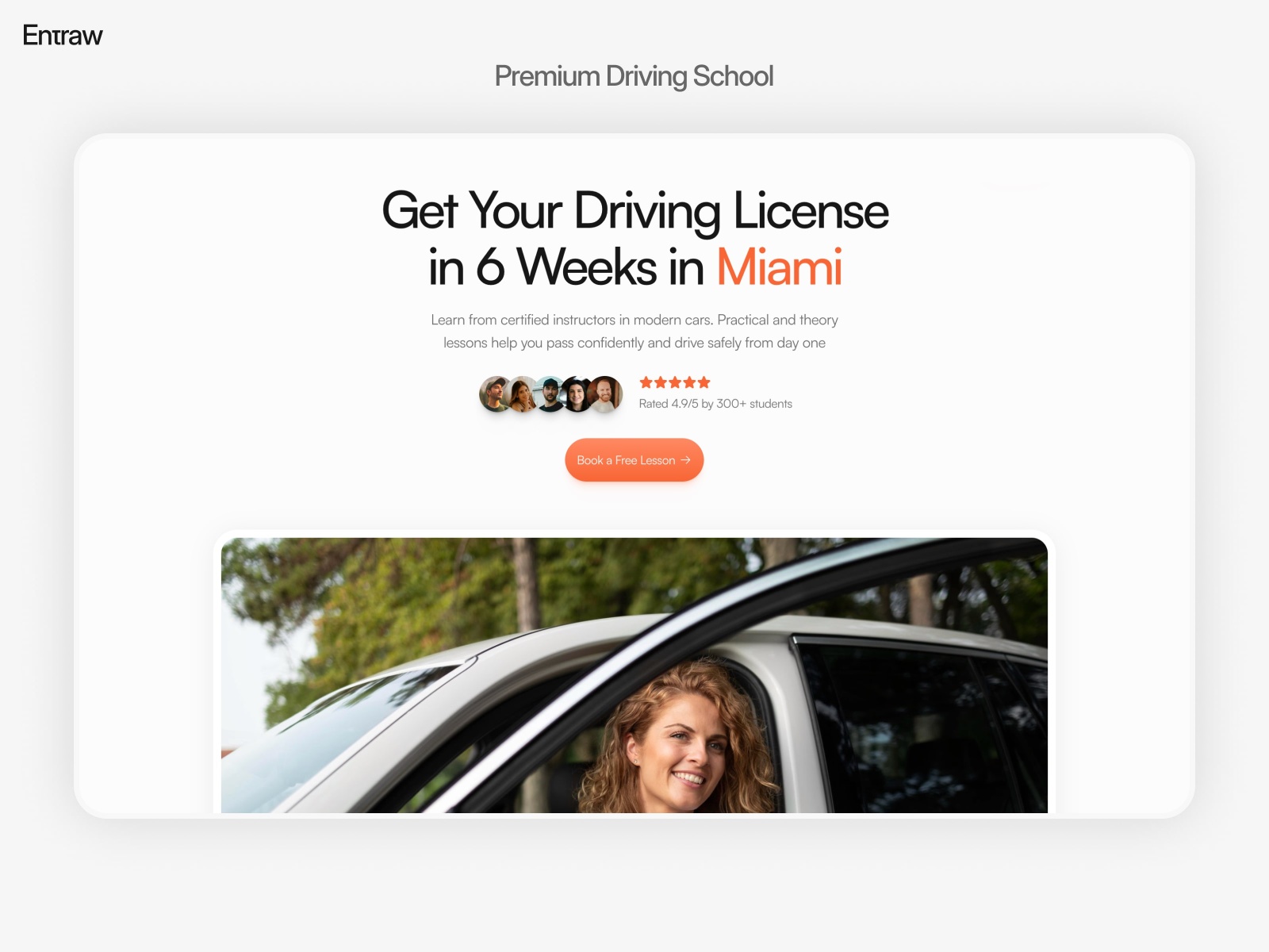 Drivex: Responsive Car & Auto Website Template by Entraw — Framer Marketplace