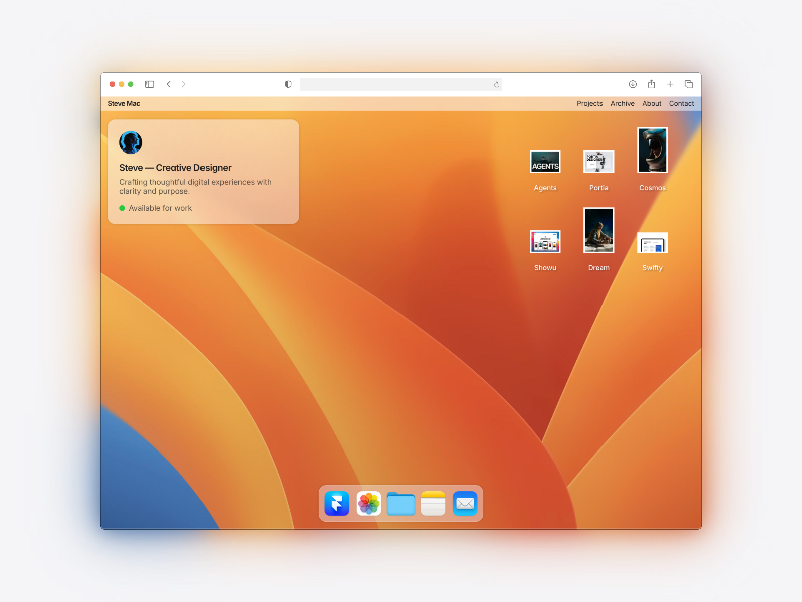 MiMac: Responsive Portfolio Website Template by Jean — Framer Marketplace