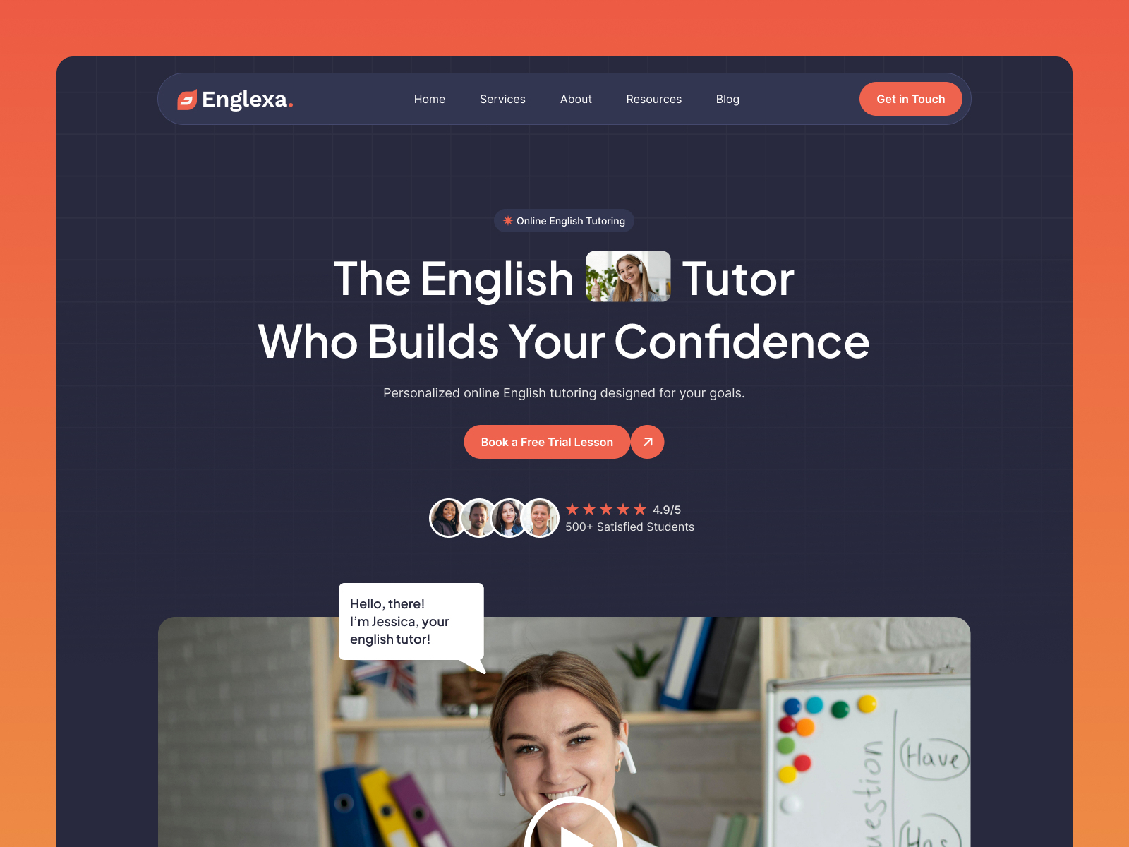 Englexa: Free Tutoring Website Template by Igor Chernyshov — Framer Marketplace