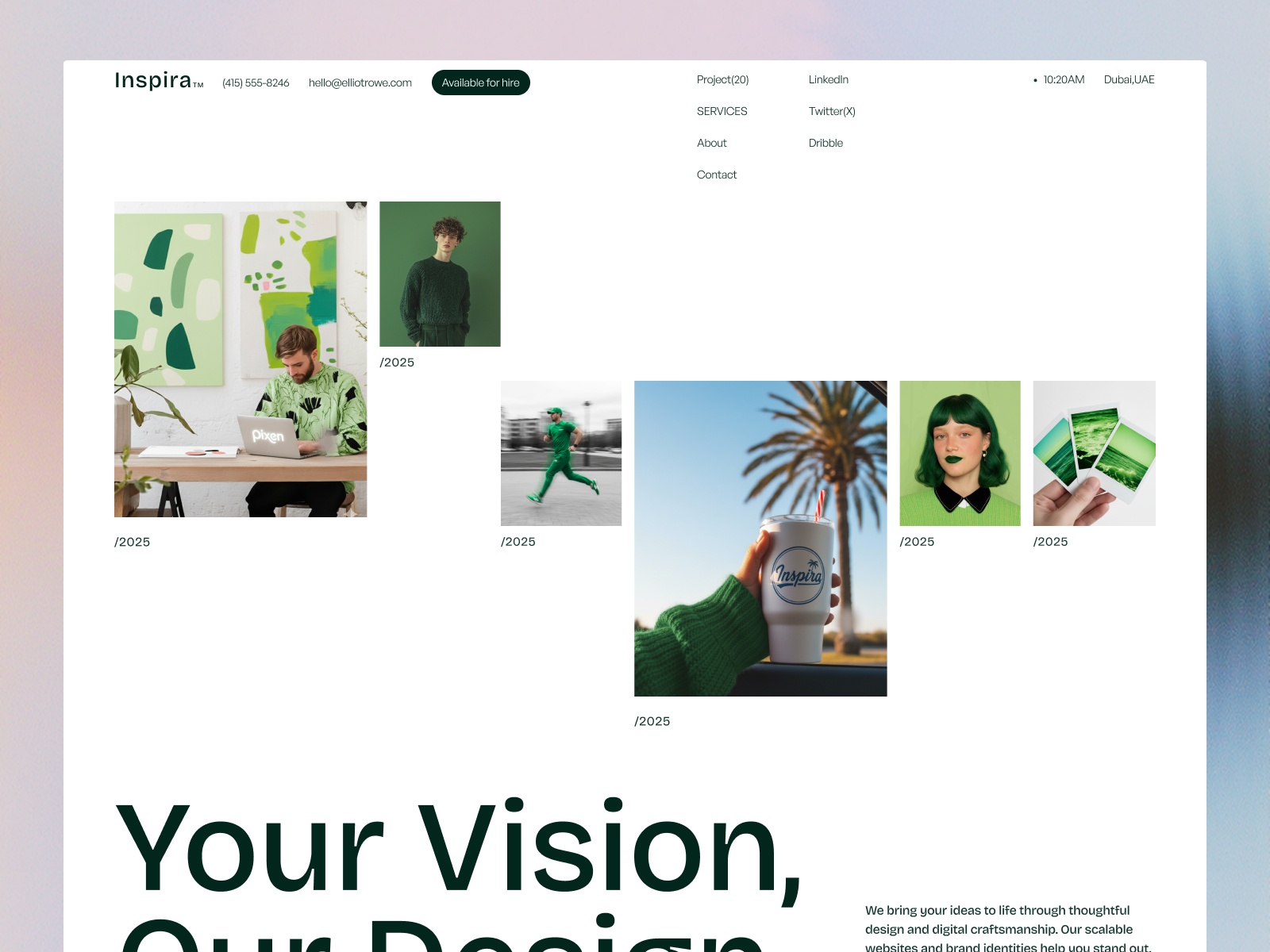 Inspira: Responsive Portfolio Website Template by AirDokan — Framer ...