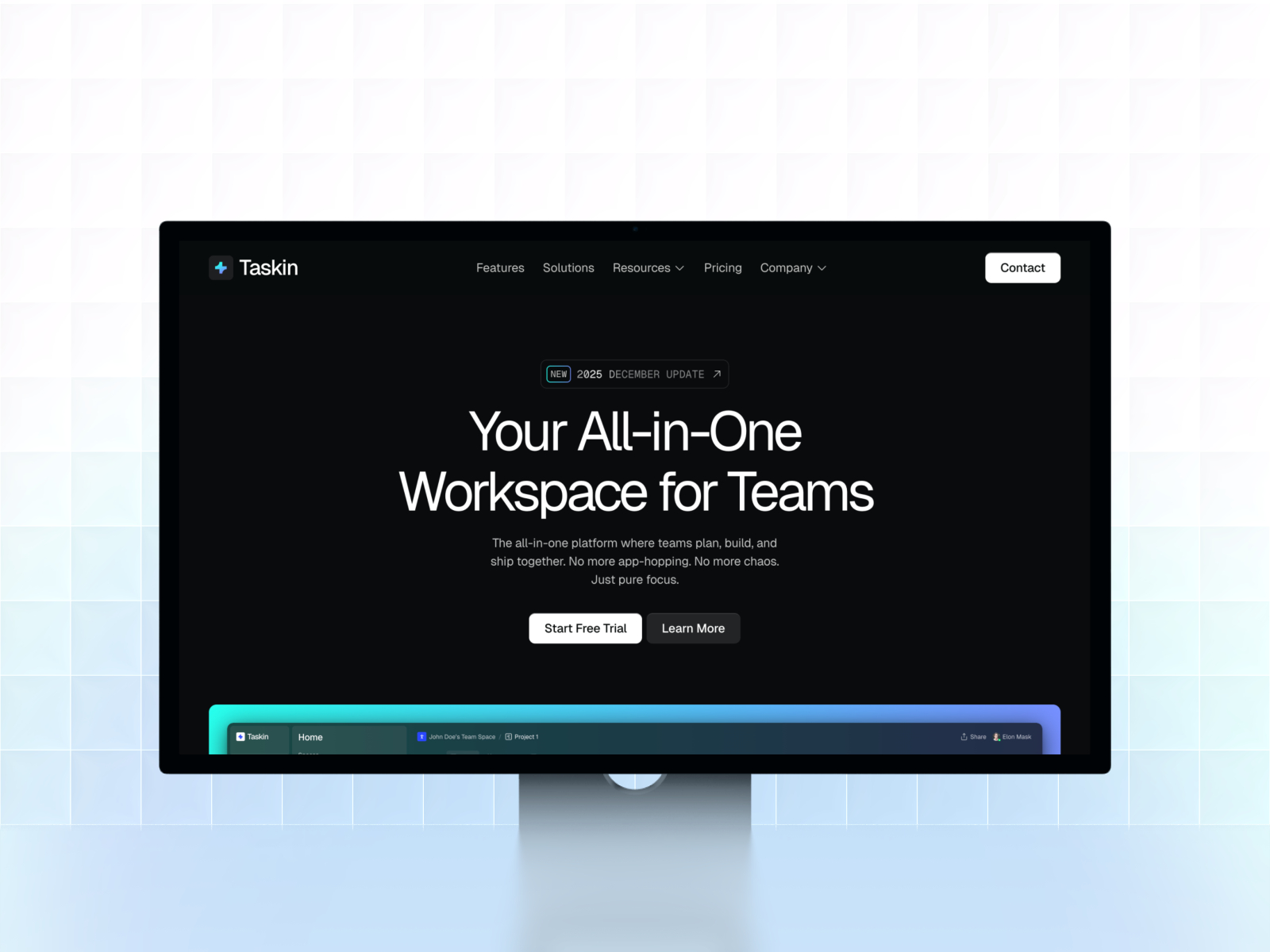 Taskin: Responsive SaaS Website Template by Andrii — Framer Marketplace