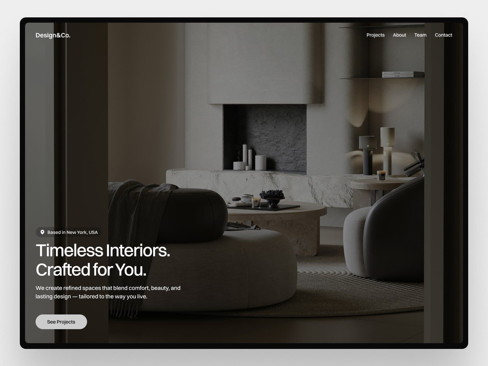 Design & Co: Free Interior Design Website Template by Aathif Thajudeen ...