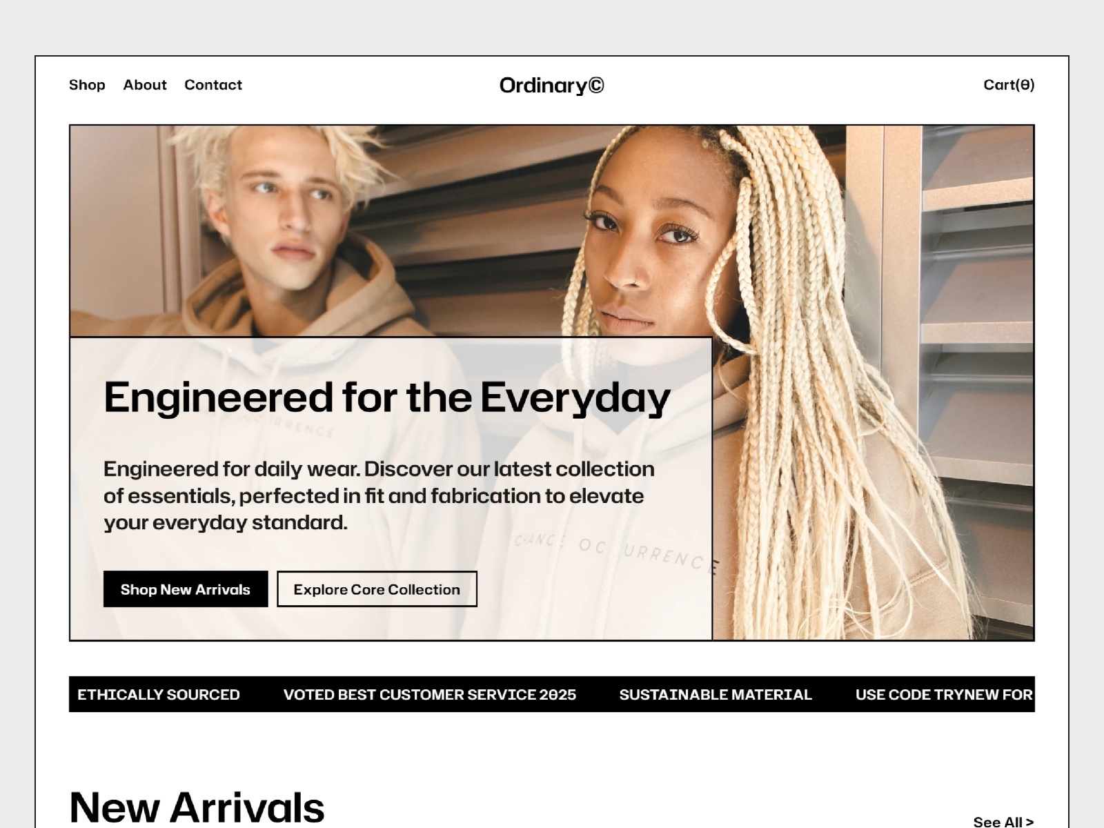 Ordinary : Free Ecommerce Website Template by SUJAL MAKKAR — Framer ...