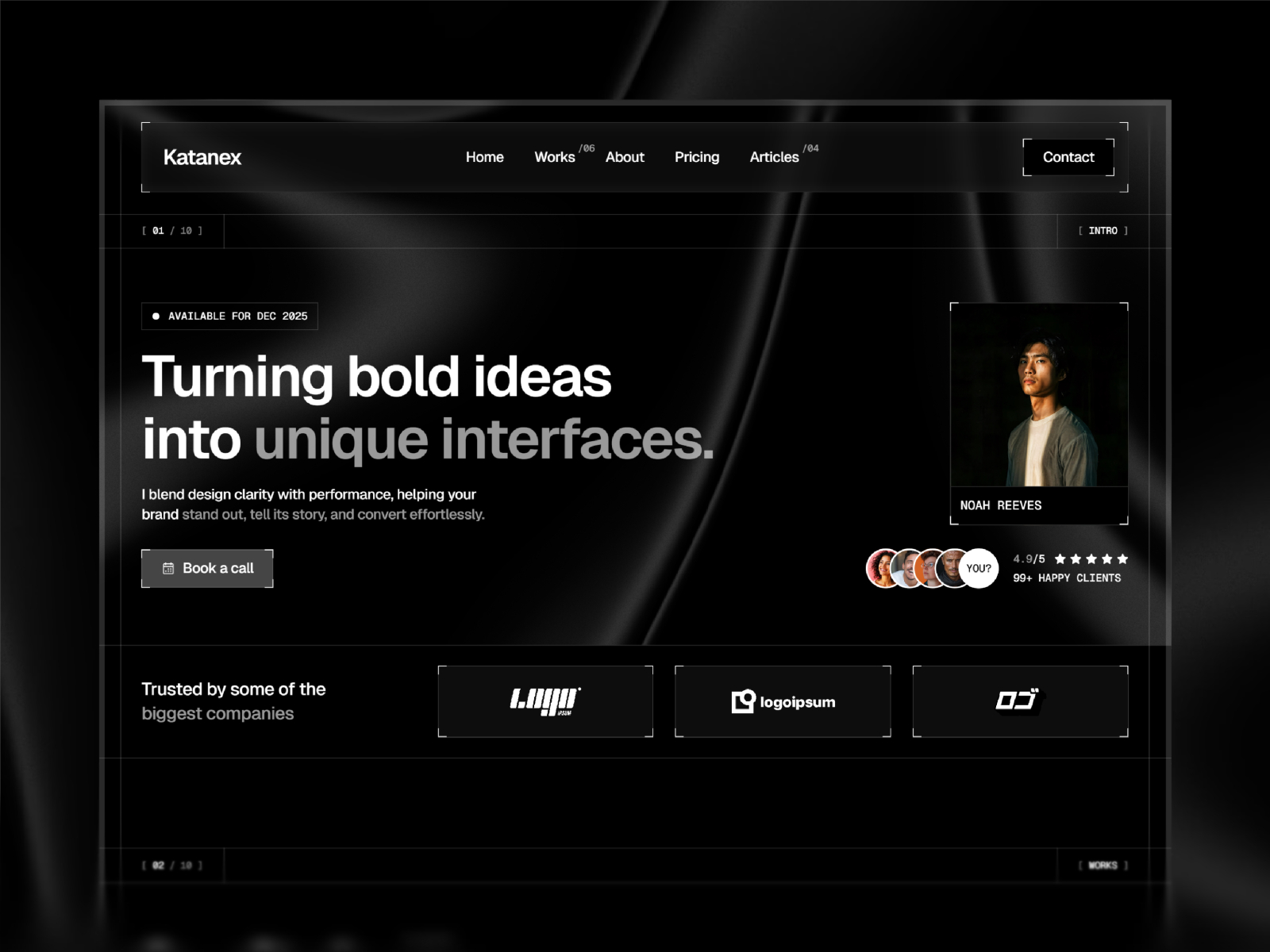 Katanex: Responsive Portfolio Website Template by Asad Khaleel — Framer Marketplace