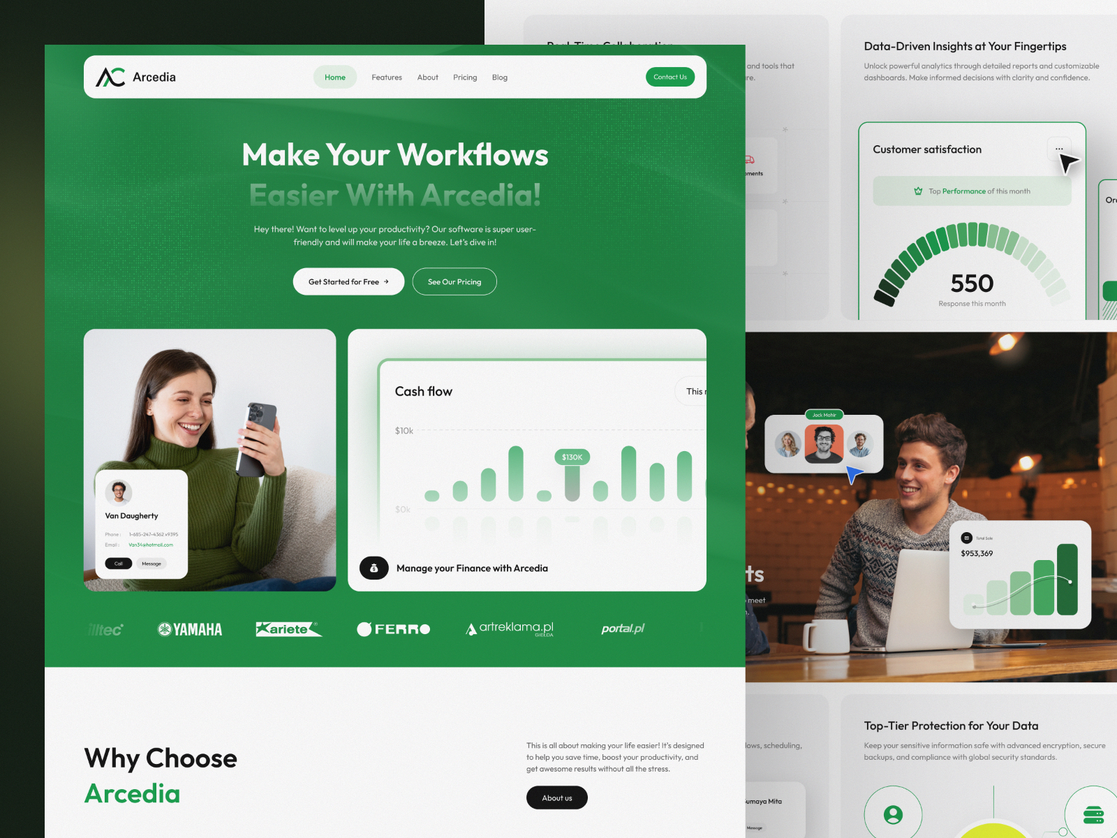 Arcedia: Free SaaS Website Template by Pentaclay — Framer Marketplace