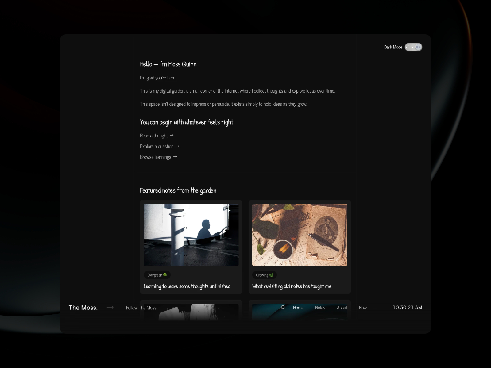 The Moss: Free Blog Website Template by Blessing Adewale — Framer ...