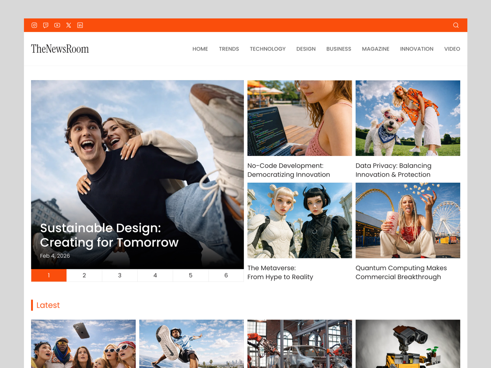 The NewsRoom: Free Blog Website Template by Faruk Yurtseven — Framer ...