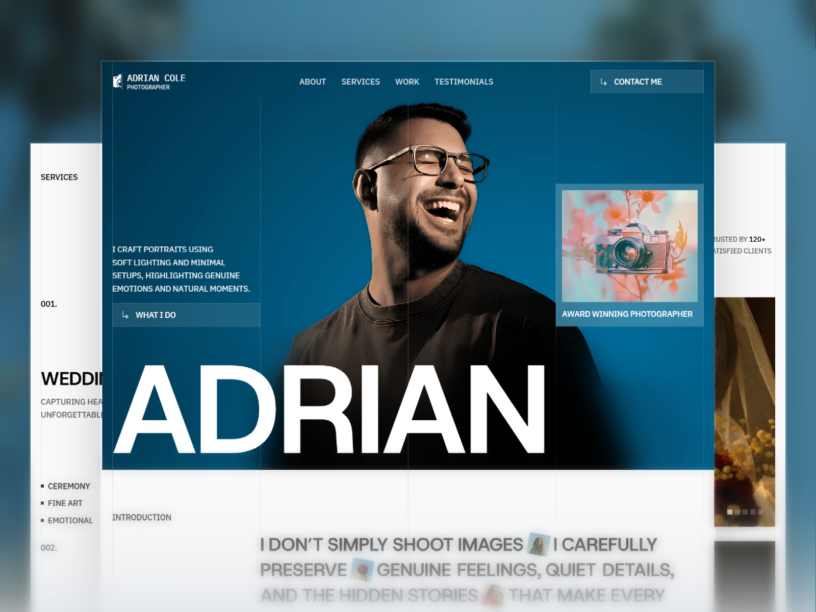 Adrian Cole: Free Portfolio Website Template by Mudasir Hussain ...