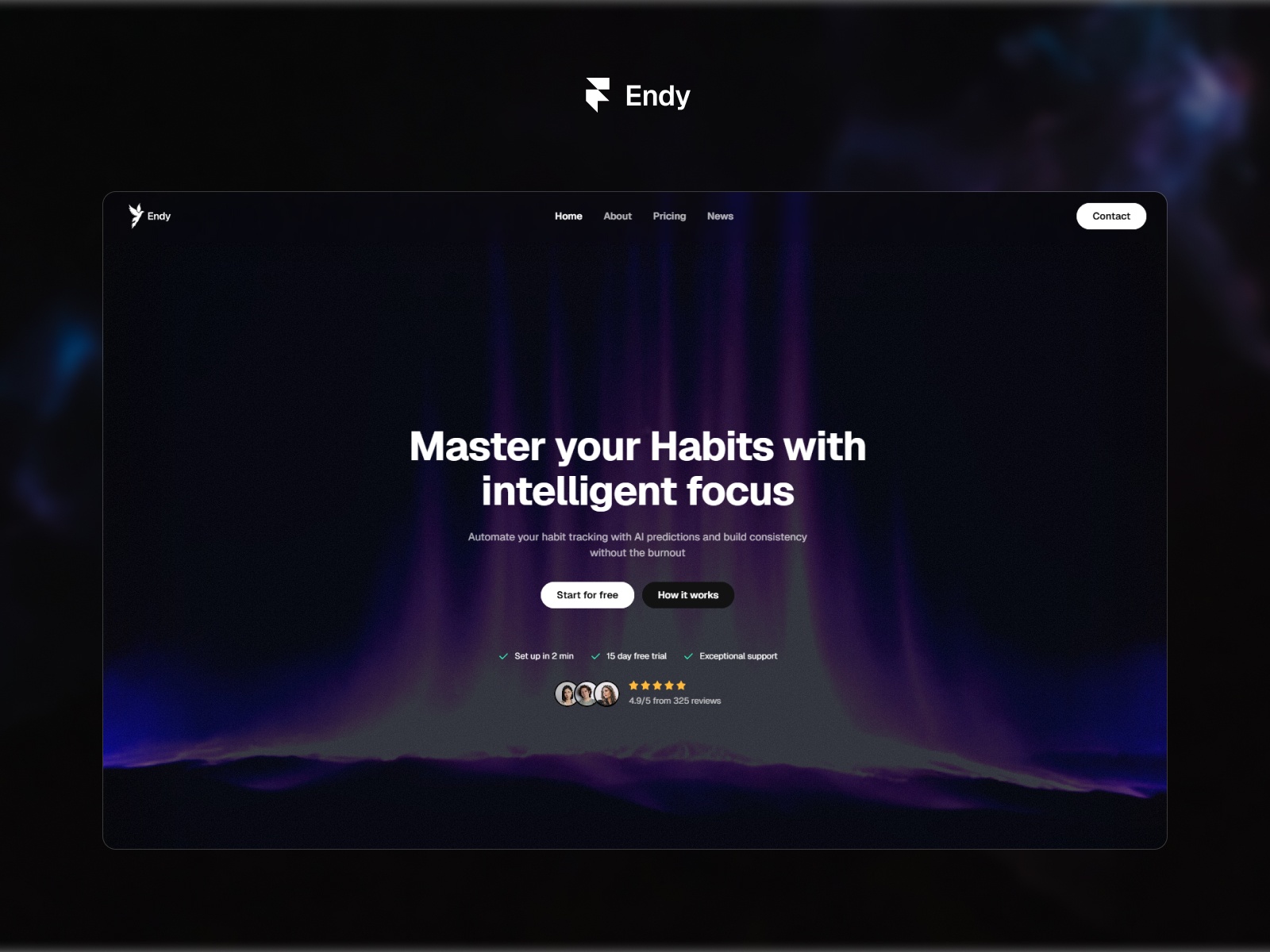 Endy: Responsive AI Website Template by Mehdi — Framer Marketplace