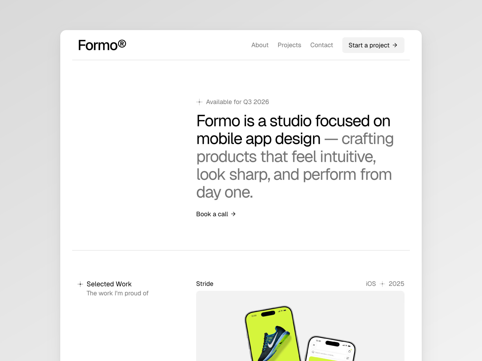 Formo: Free Portfolio Website Template by Kadir Calik — Framer Marketplace