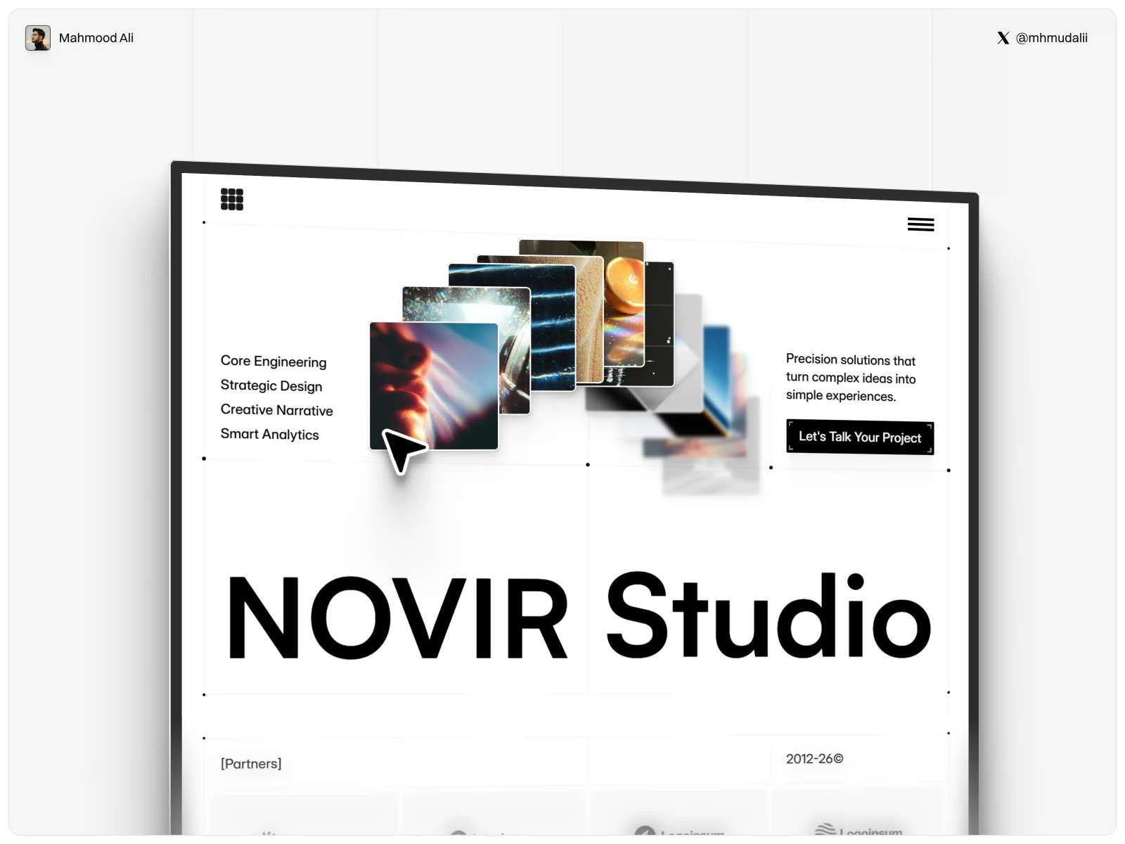 NOVIR Studio: Responsive 3D Website Template by Mahmood Ali — Framer ...