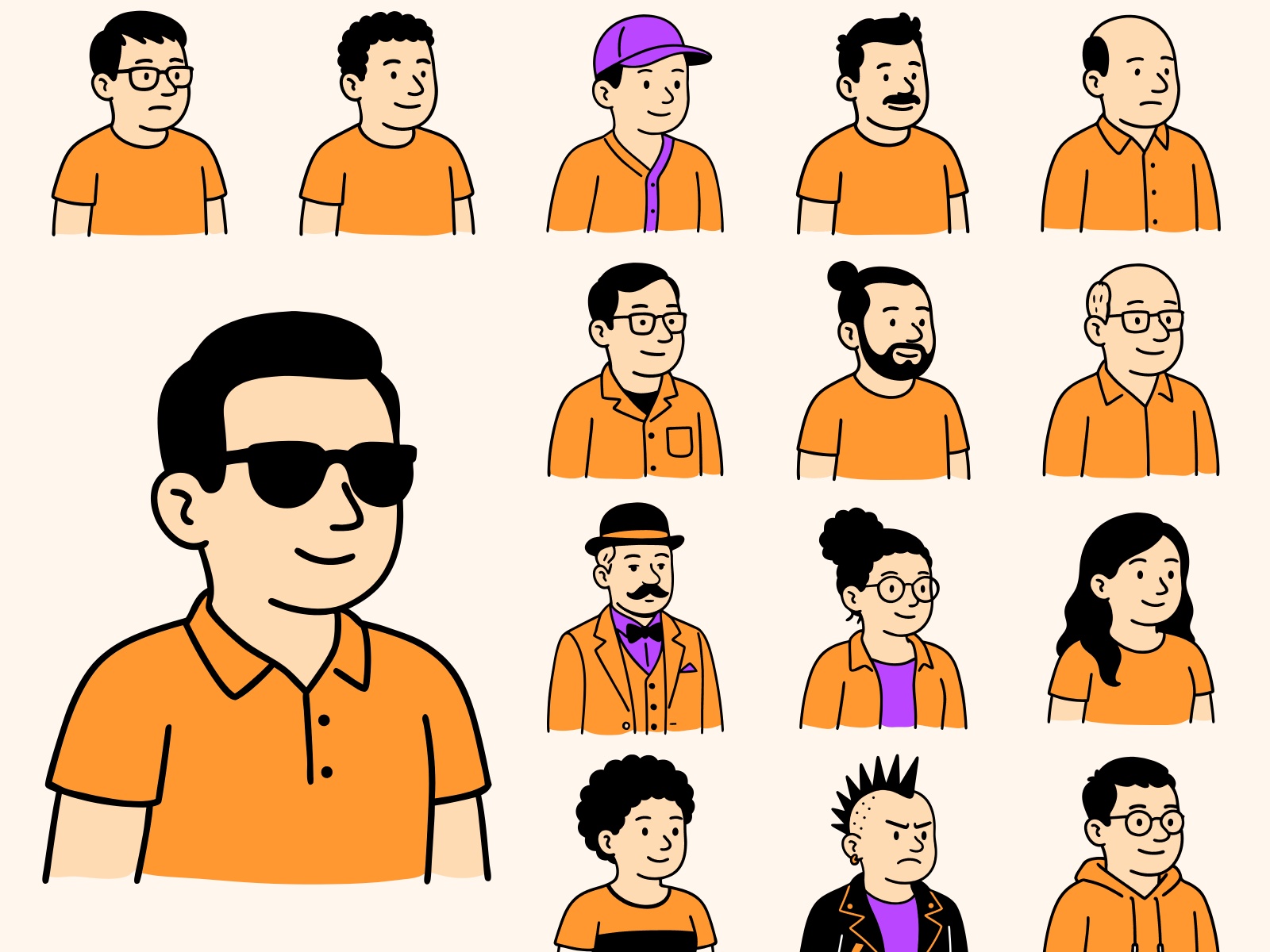 Doodle Characters: Premium Illustrations Vectors by Solt Wagner ...