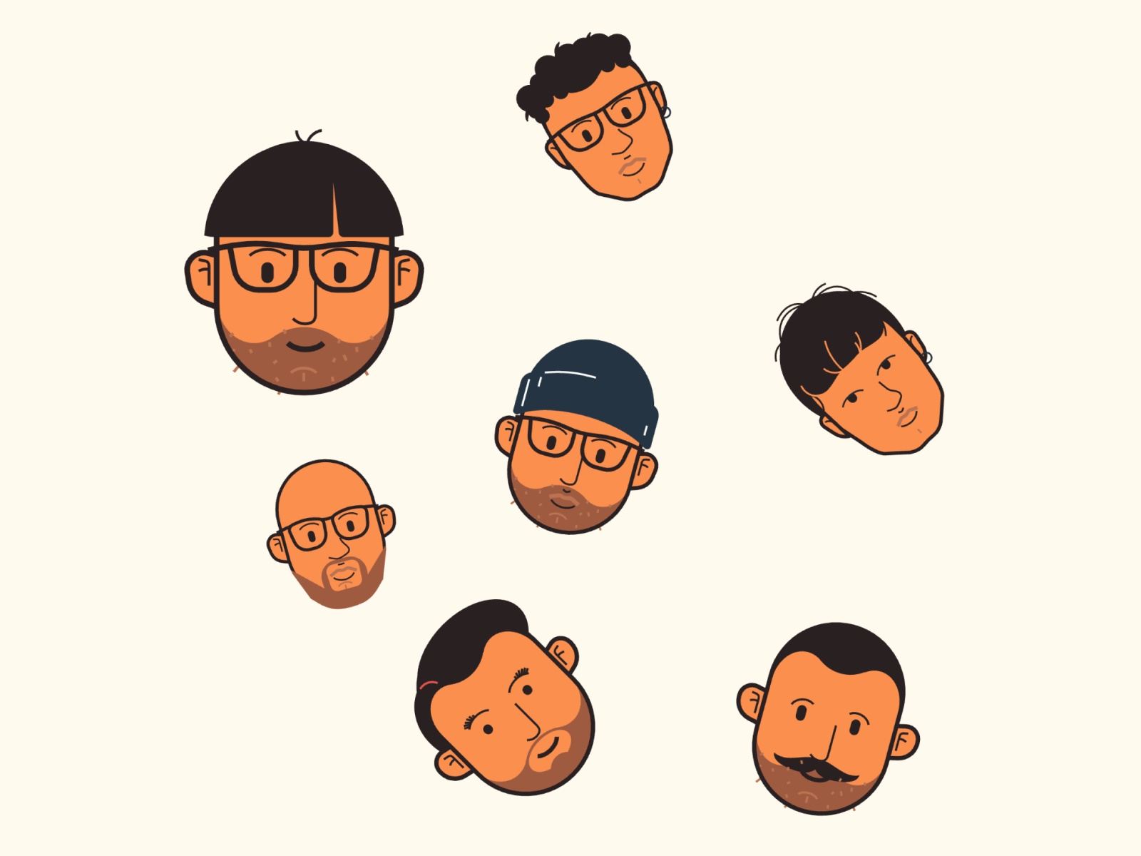 Male Avatar Pack: Premium Illustrations Vectors by Jakub — Framer ...
