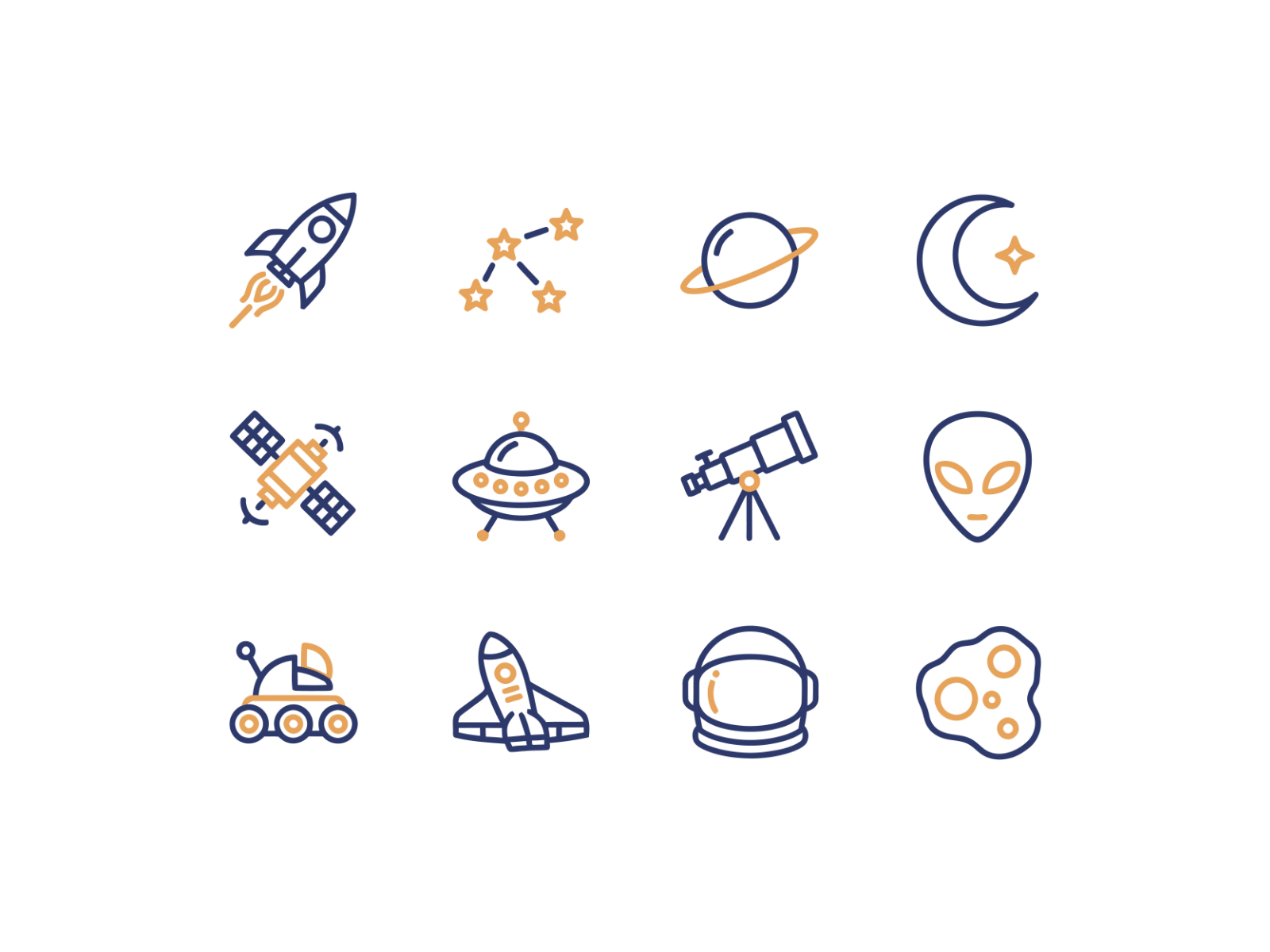 Space Icon Set: Premium Vectors by Sleek Dsign — Framer Marketplace